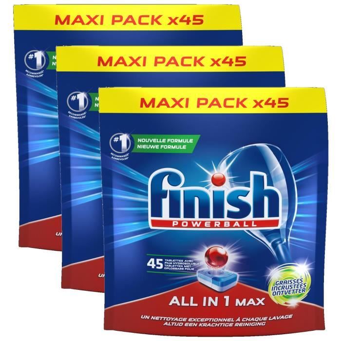 Lot de 3 Powerballs All in One Max Pastilles Lave-Vaisselle Spécial ...
