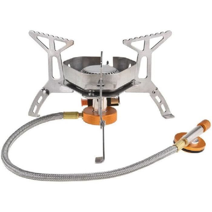 Mini réchaud à gaz coupe-vent en acier inoxydable pour camping[1307 ...