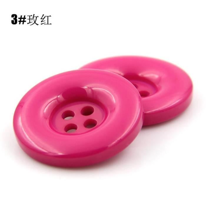 Fermeture Boutons,Boutons ronds en résine plastique avec 4 trous, 15mm ...
