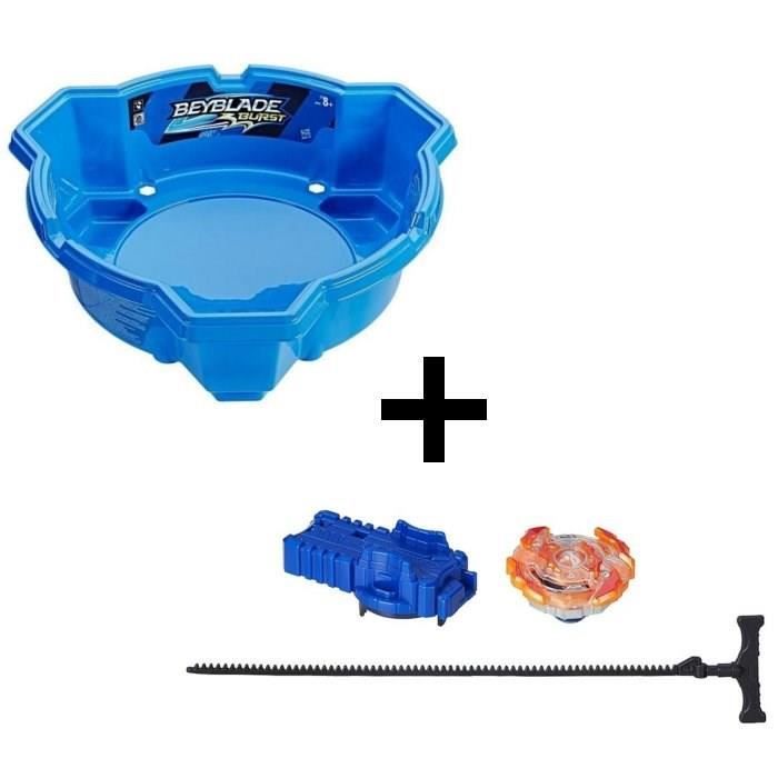 BEYBLADE BURST - Arène Base Triangle + Starter Pack ROKTAVOR Toupie et ...