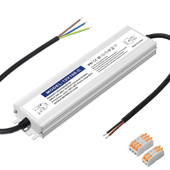 Ip67 Étanche Transformateur 220V 12V Led Driver 100W Dc Alimentation ...