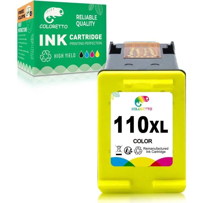 110 Xl Cartouches D'Encre Remanufacturées Compatible Pour Hp 110Xl Pour ...