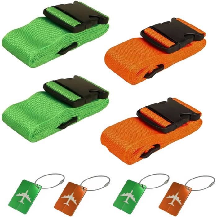 Sangle Valise Etiquette Valise Voyage Avion - 4 Sets Etiquette Et ...