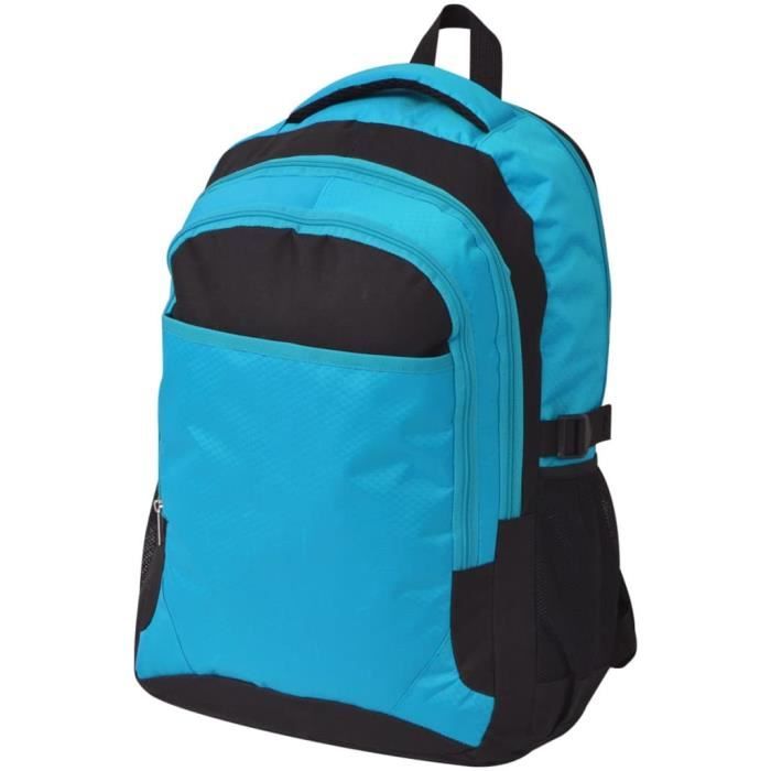Garnaco Sac à dos d'école 40 L noir et bleu 85433 - Cdiscount Bagagerie ...