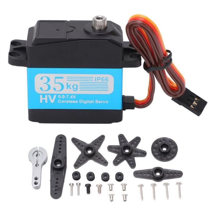 Servomoteur 35 kg HOBBYFANS en acier inoxydable pour voitures RC 1/10 ...