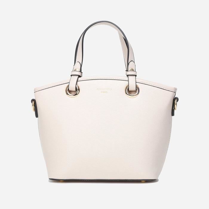 Sac à main beige à anses rigides en simili texturé TU Beige - Cdiscount ...