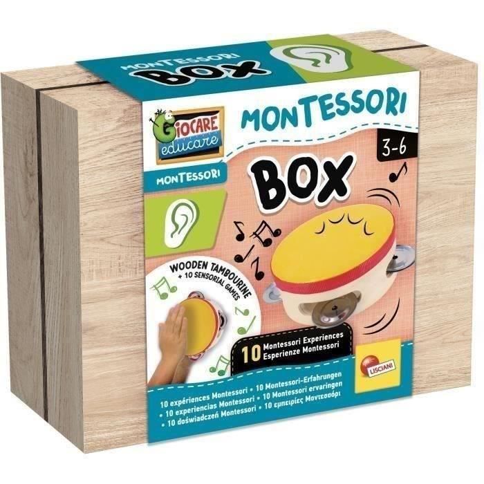Jeu musical - LISCIANI - Montessori Box - L'ouïe - Tambourin en bois ...