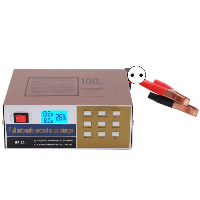 Chargeur de batterie - QIILU - MF-2C - 220W - 12V/24V - Acier ...