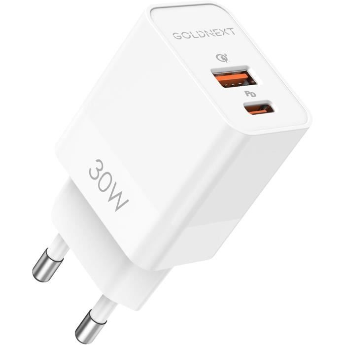Chargeur Usb C 30W, Prise Usb C Bloc Chargeur Rapide Iphone, Pd & Qc 3. ...