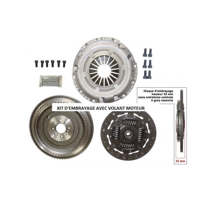 Kit d embrayage 3 pièces avec volant moteur rigide sans butée Opel Combo 1.3 CDTI après 10-04 ...