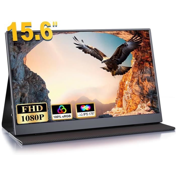 Ecran Portable, 15,6 Pouces Moniteur Portable Ips 100% Srgb, Écran ...