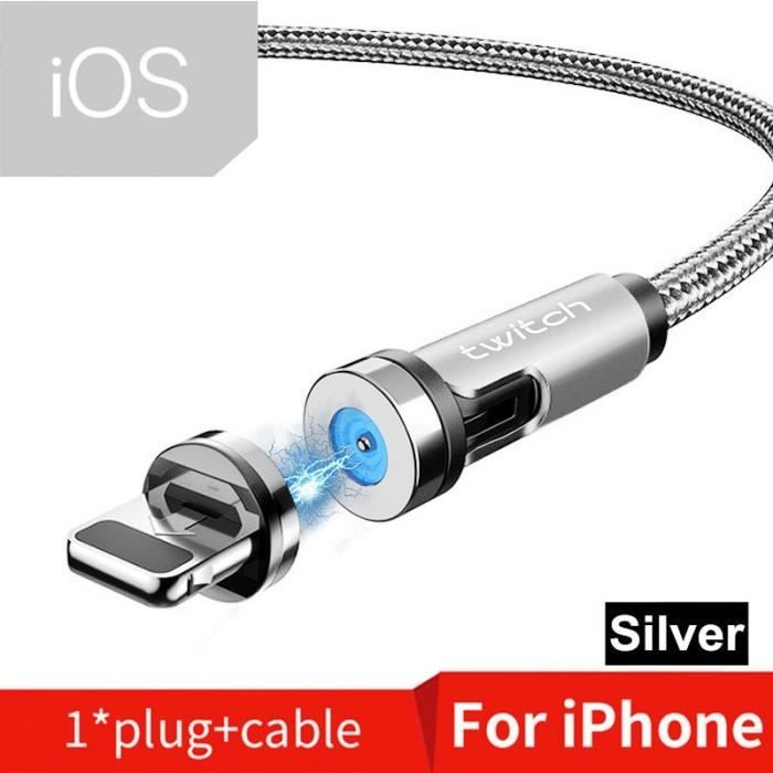Silver For iPhone-1m -Câble micro USB Type C pour téléphone portable ...
