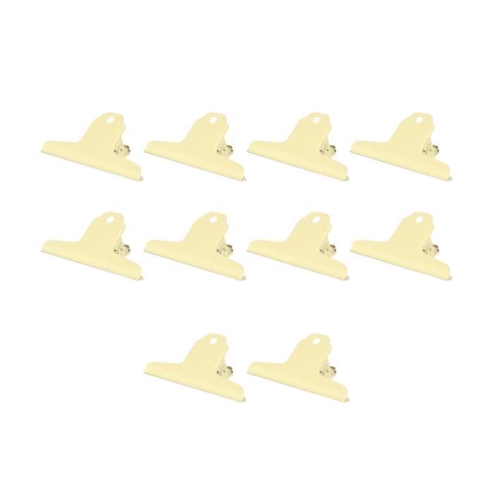 Pince-notes en métal 10 Pièces Pince à Reliure en Métal Forte Adhérence ...