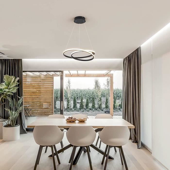 Moderne Lustre,Led Suspension Luminaire Ronde Dimmable 40W avec ...