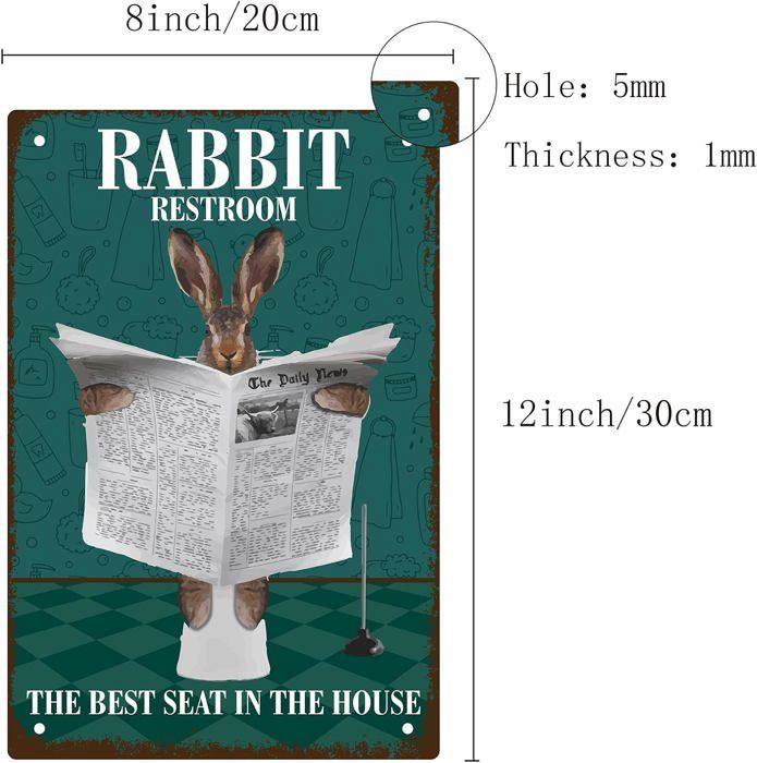 Lapin Mtal Tin Sign Toilettes The Best Seat Tin Garage Signs Plaques ...