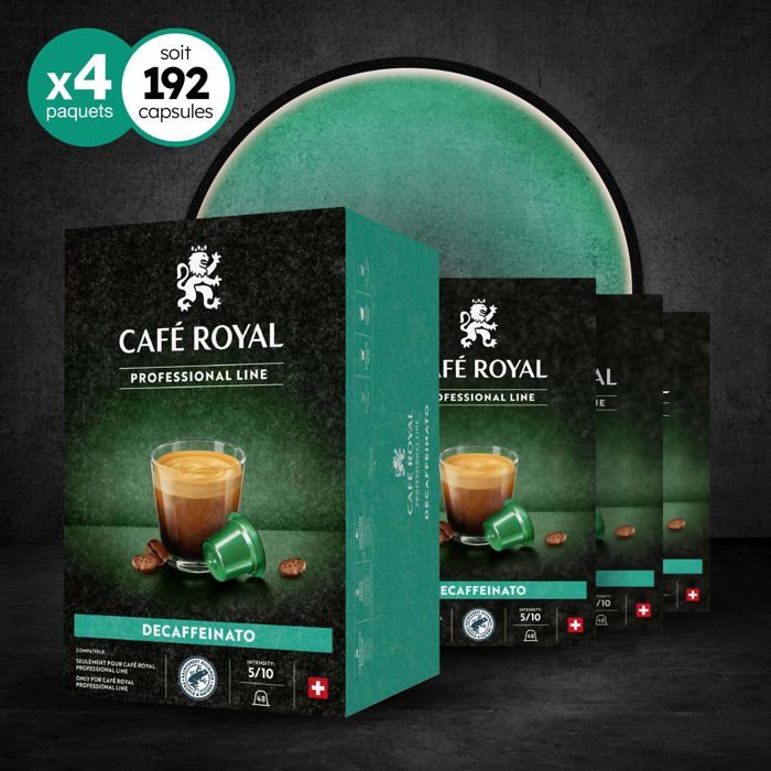 192 Capsules de café uniquement compatibles avec machine CAFE ROYAL PRO ...