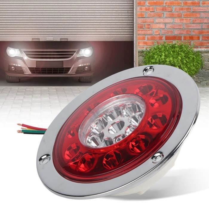 OMABETA Lumière LED 1 paire de feux latéraux 12V/24V 19LED, feu arrière ...