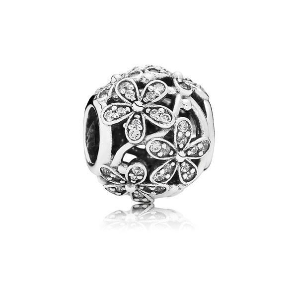 Charm - PANDORA - Prairie de marguerites 791492CZ - Argent 925/1000 ...