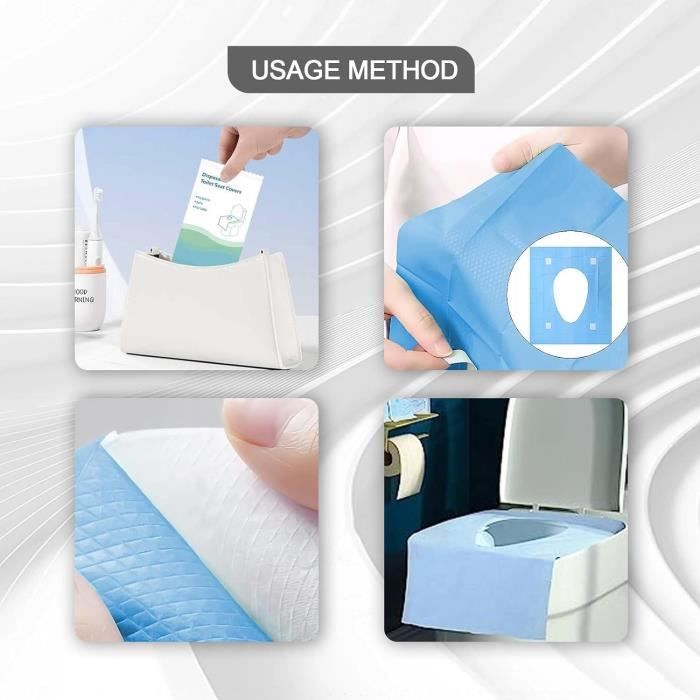 Lot De 50 Protege Wc Jetable, Protection Toilette Wc Jetable Couvre ...