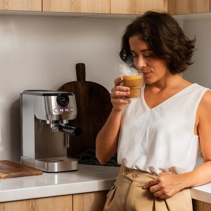 Ehskzjh Cafetière Espresso Compacte Power Espresso 20 Steel Pro. 1350 W ...