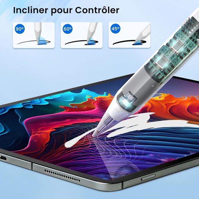 Stylet Pencil Pour Ipad 2018-2025 Stylo Avec Rejet De Paume, Détection ...