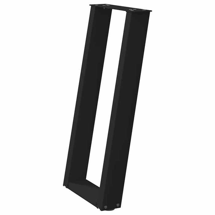 251172& Pieds de table console en U, 2 pièces, noir, 28 x (72-73) cm ...