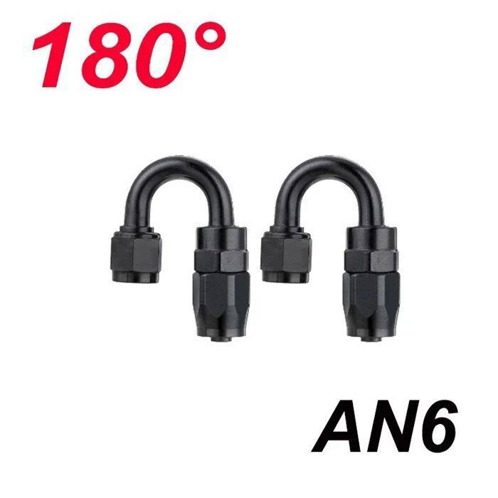 Raccord d'extrémité de tuyau de carburant,2 pièces,noir AN4/6/8/10/12,adaptateur réutilisable ...