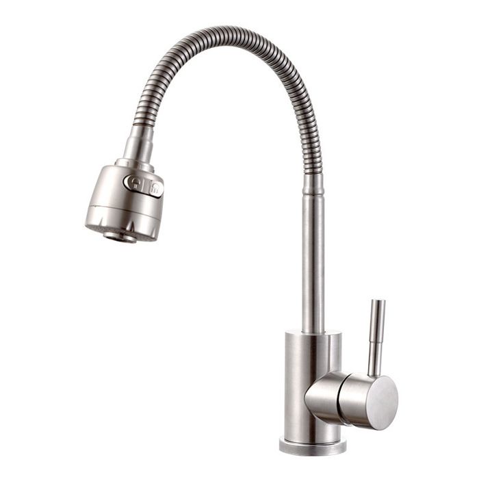 Robinet de Cuisine,304 Acier Inoxydable Rotatif à 360° Robinet Evier ...