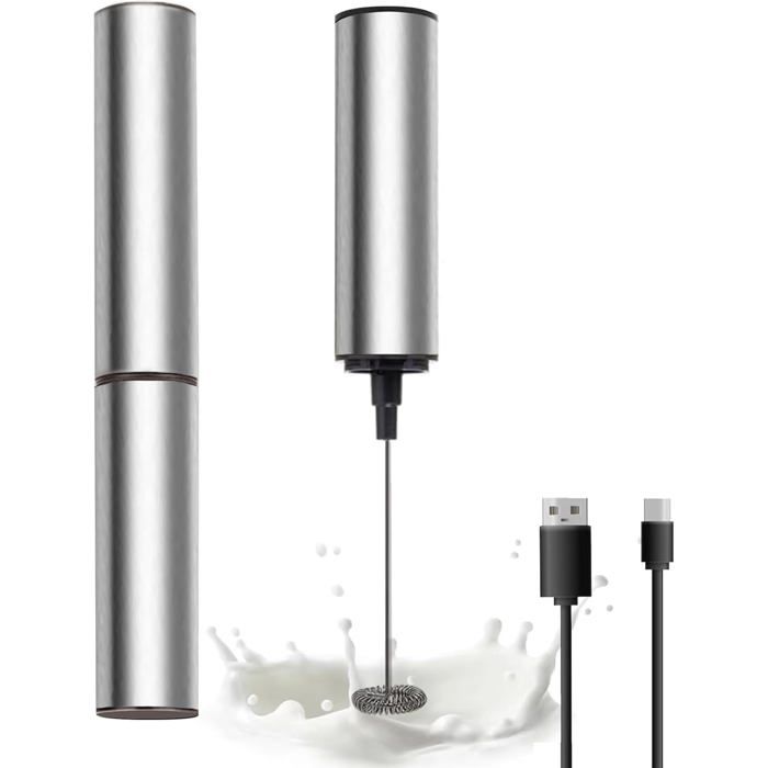 Mousseur à lait rechargeable portable, mousseur à café puissant avec ...