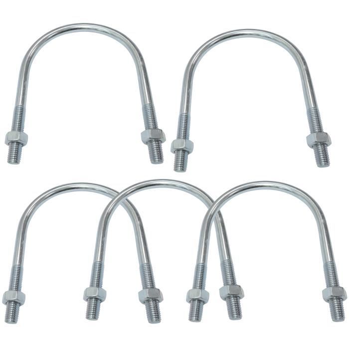 AERZETIX - Lot de 5 Boulons en U et 10 écrous - M12-165x111mm - en ... AERZETIX - Lot de 5 Boulons en U et 10 écrous - M12-165x111mm - en ...
