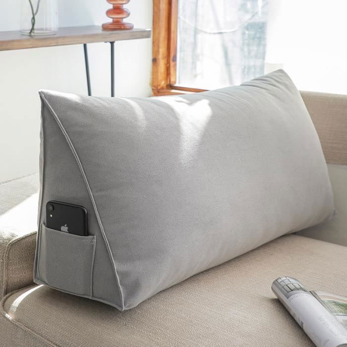 Coussin de lecture triangulaire côtelé pour la lecture et le travail ...