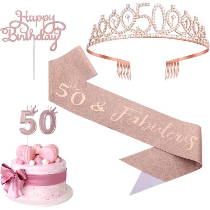 Décoration Anniversaire 50 Ans Femme, Kit Décoration Anniversaire 50 ...