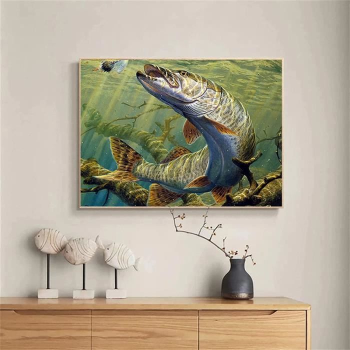 5D Diamond Painting Poissons Animaux,Diy Broderie Diamant Kit Complet ...