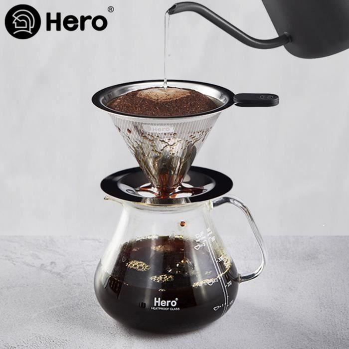 Café Filtres,Filtres à café réutilisables en acier inoxydable, passoire ...
