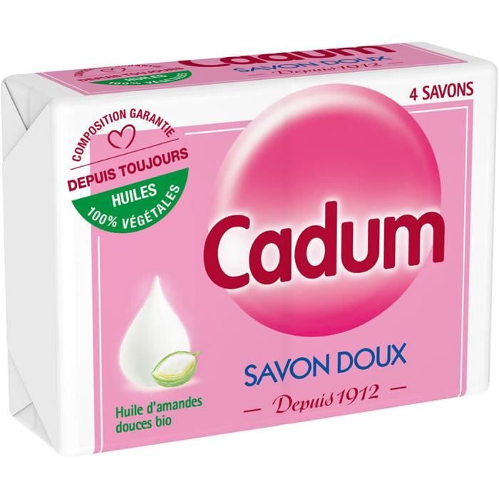 LOT DE 24 - CADUM : Savon à l'huile d'amande douce bio 4 x100 g ...
