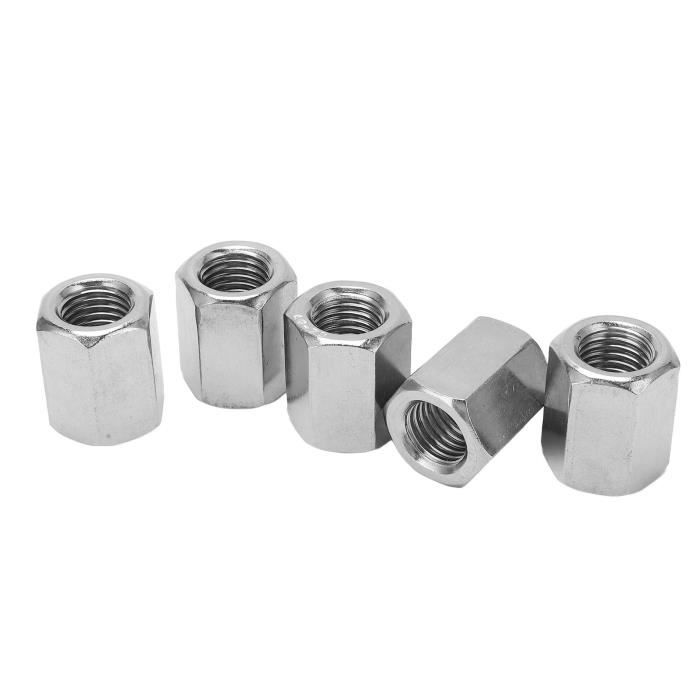 Crou D’Accouplement Hexagonal M16 Argenté Kit D'Écrous De Couplage Hexagonaux M16, 5 Pièces M16 ...