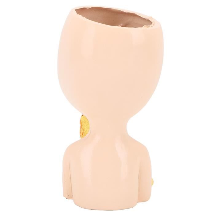 Jardinière de tête de fille | Pot de fleurs drle de visage, jardinière ...