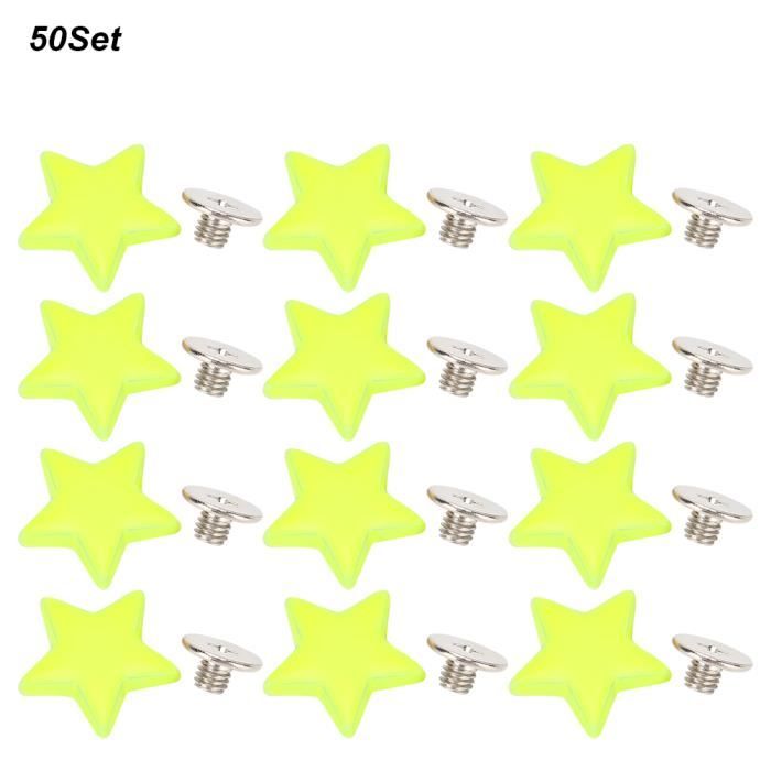 EBTOOLS rivets étoiles artisanales 50 ensembles Star Rivets Stud vis en ...