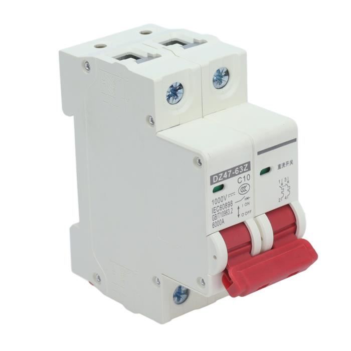 Garosa Isolateur 2 Polos 1000 V 10 AMP DZ47‑63Z Disjoncteur DC ...