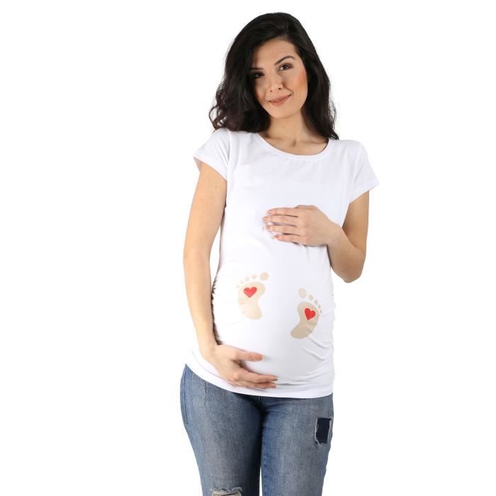MMC Baby Feet - T-shirt de grossesse de maternité pour femmes - à ...