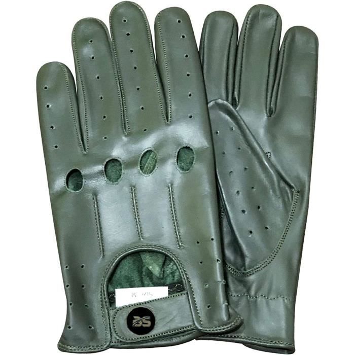 Gants de Conduire en Cuir Sans Doublure et Respirant Pour Homme Style ...