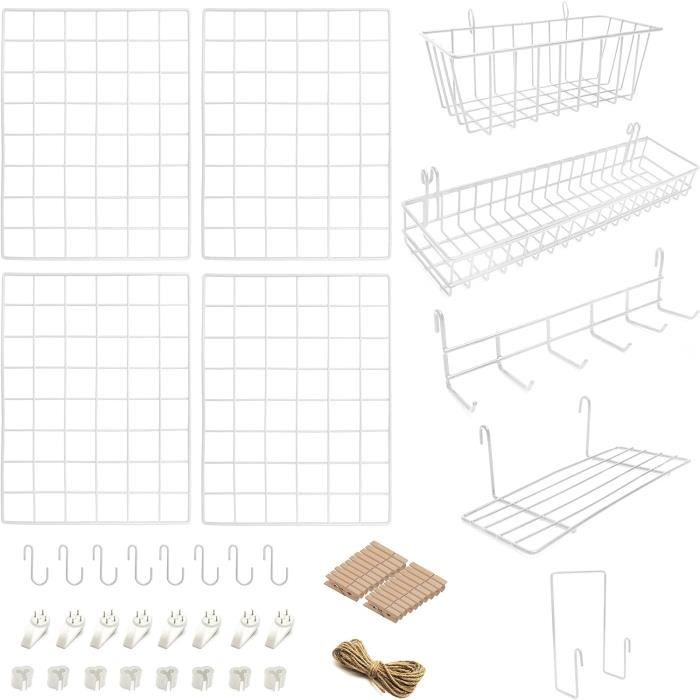 ODOXIA 4 Pack Grille Murale avec Accessoires Contient Panier, Trieur ...