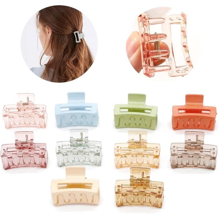 DARBEY 10 pièce Mini Pince à Cheveux Carrée, Mini pince à Cheveux ...