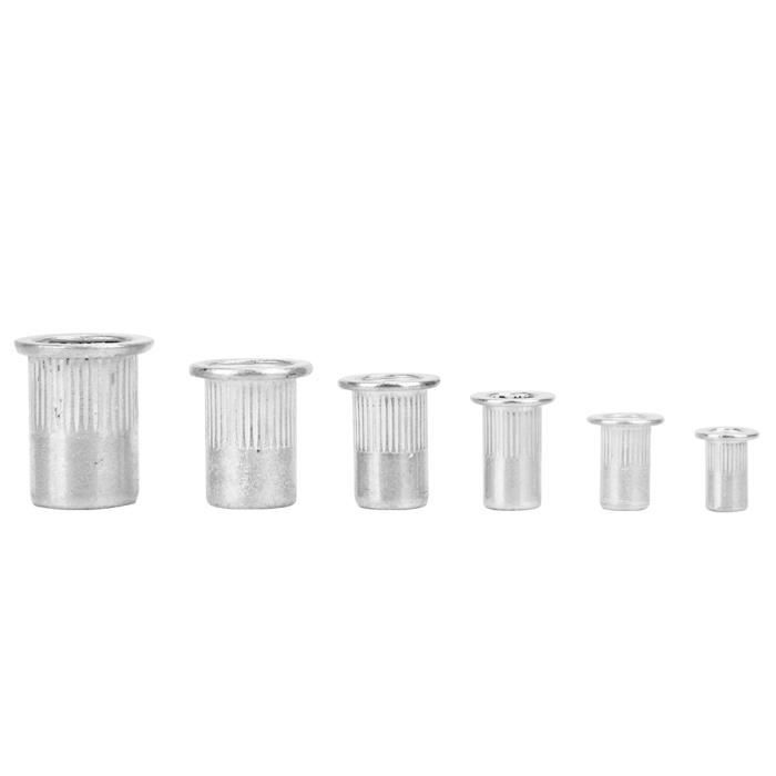 Rivets en aluminium, écrous à tête plate, inserts filetés, fixations ...