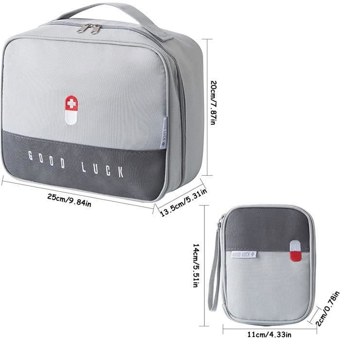 Trousse de Secours Vide, 2PCS Boite de d'urgence, Sac de Rangement de Médicaments, Trousse de ...