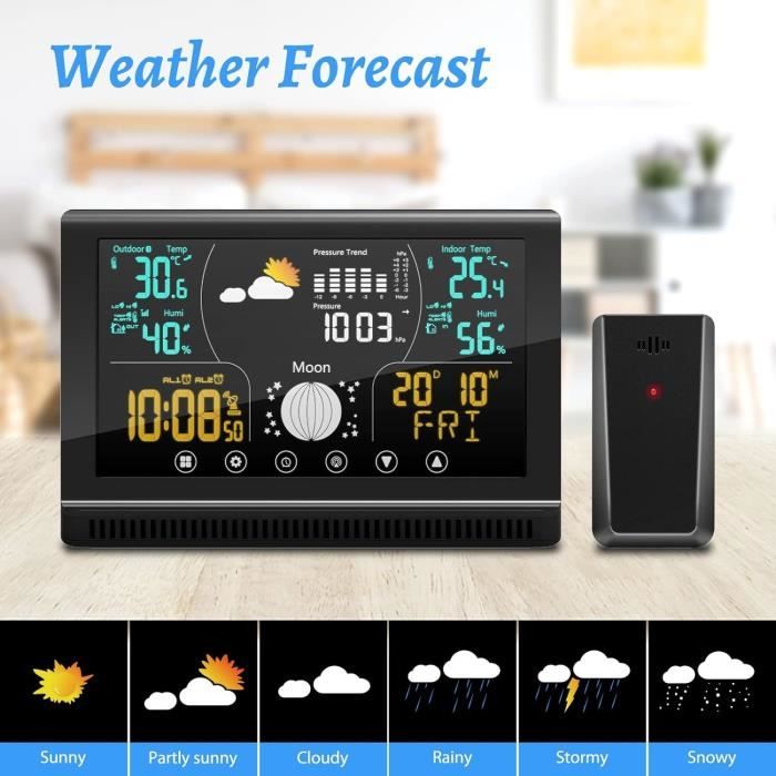 Station Meteo Interieur Exterieur Sans Fil Station Meteo Connectee Avec ...