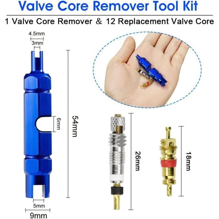 12 Pièces Valve Cores, Set 6 Presta Valve Cores Obus, 6 Noyau De Valve ...