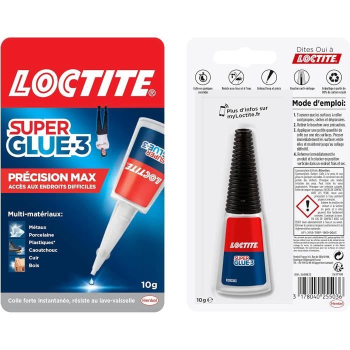 Super Glue-3 Précision Max, colle forte pour réparations précises ...