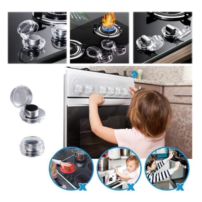 Cache-Boutons de Cuisinière à Gaz - 8pcs - Couverture De Bouton Four ...