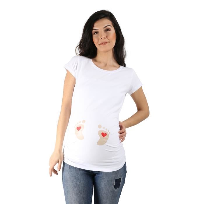 MMC Baby Feet - T-shirt de grossesse de maternité pour femmes - à ...